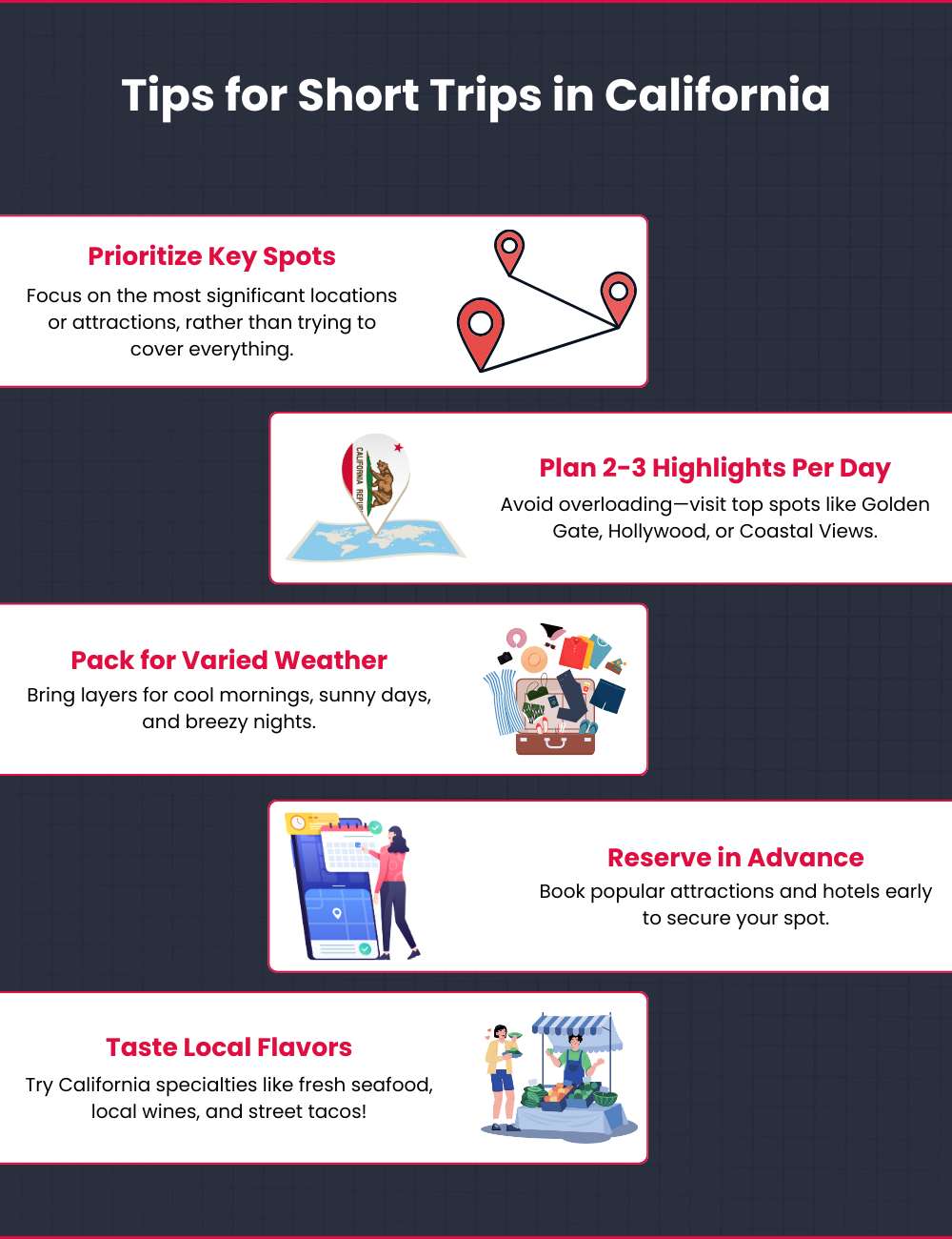 Exciting 3 Day Vacation Ideas in California - Travelarii